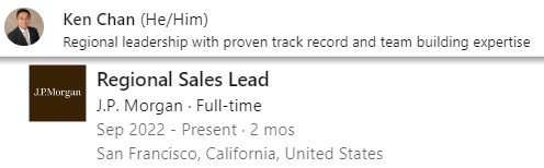 Ken Chan Resume - Career Growth