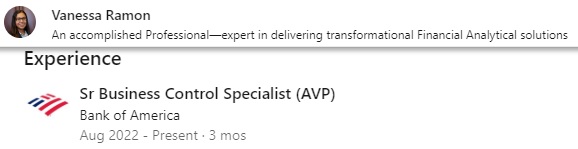 Vanessa Ramon Resume - Career Growth